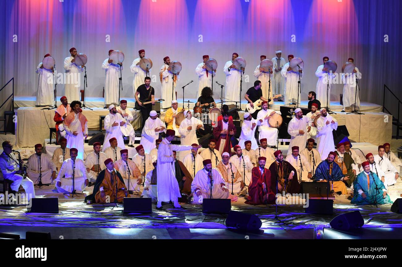 Tunis, Tunisia. 17th Apr, 2022. Tunisian artists perform to celebrate ...