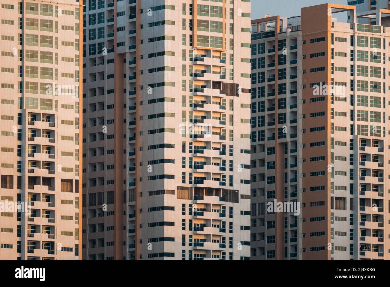 Wall With A Balcony Of New Empty Modern Multi-storey Residential ...
