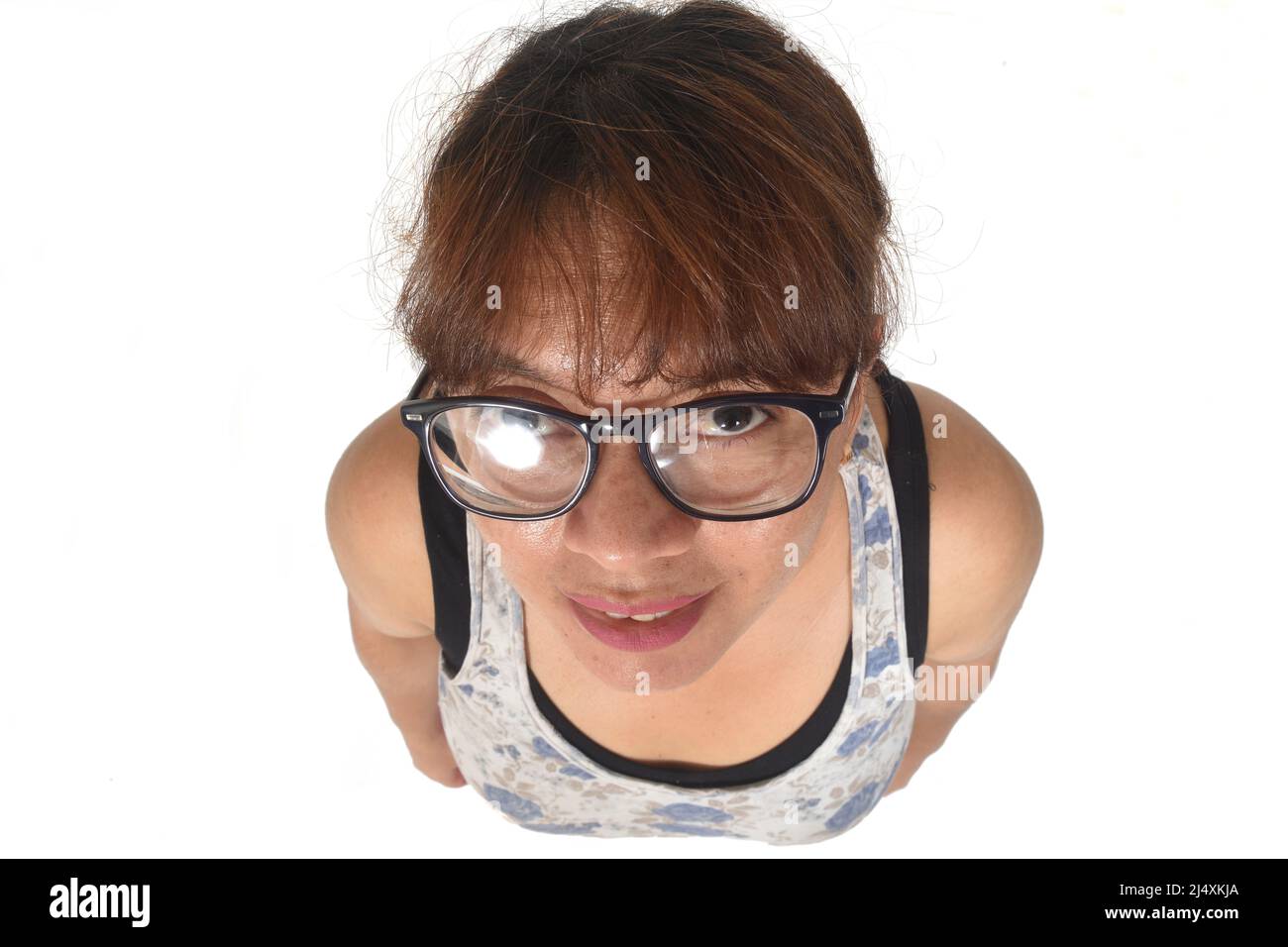 Top angle shot woman hi-res stock photography and images - Alamy