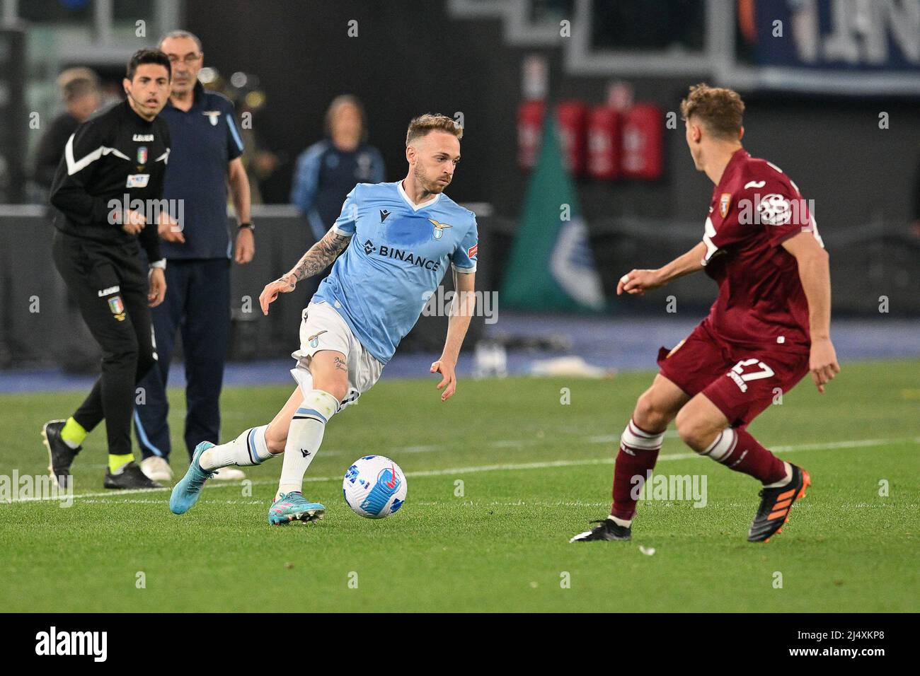 Stadio Olimpico, Rome, Italy. 16th Apr, 2022. Italian Serie A football ...