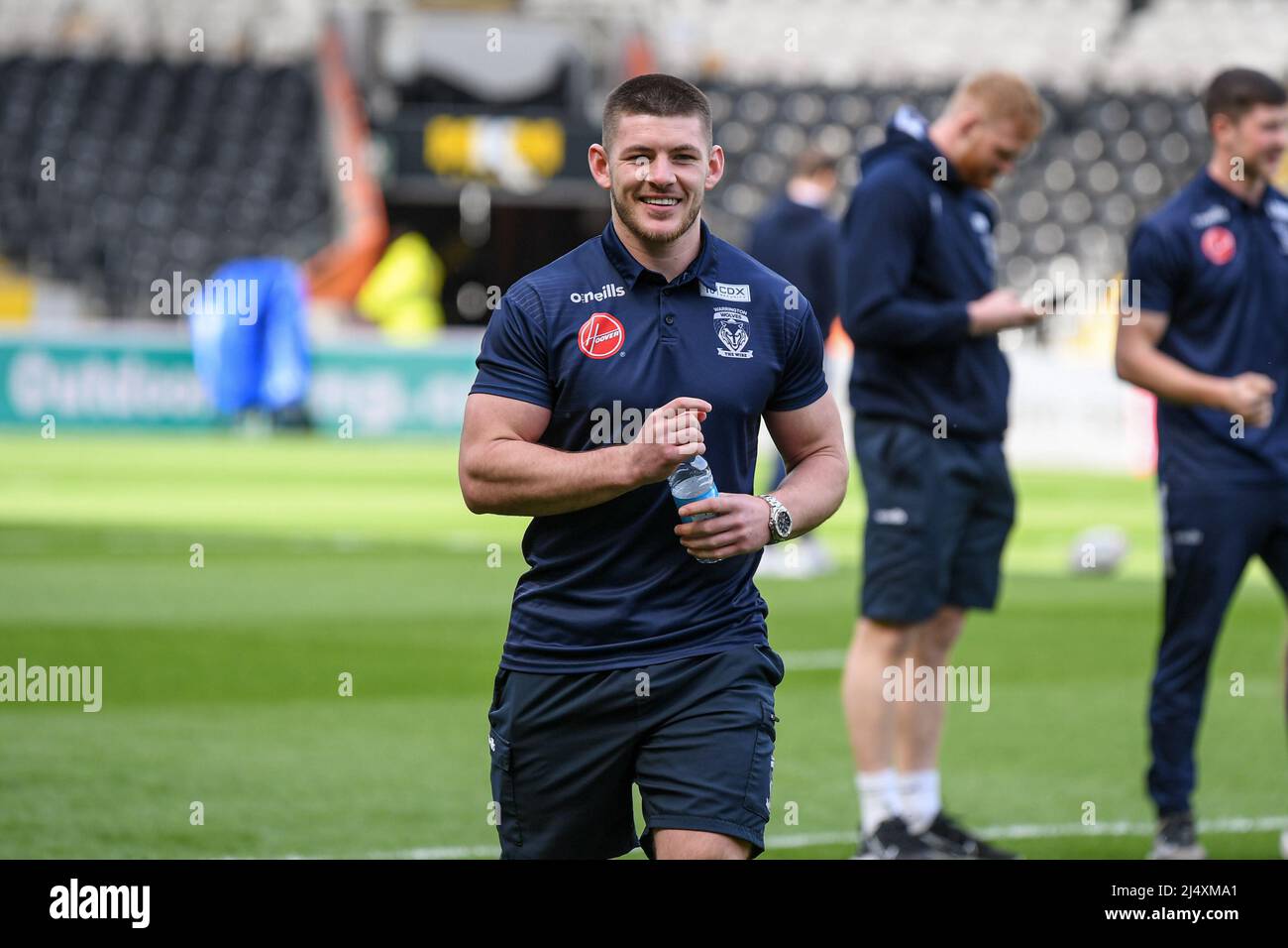 Danny Walker #16 of Warrington Wolves arrives at the MKM for the game ...