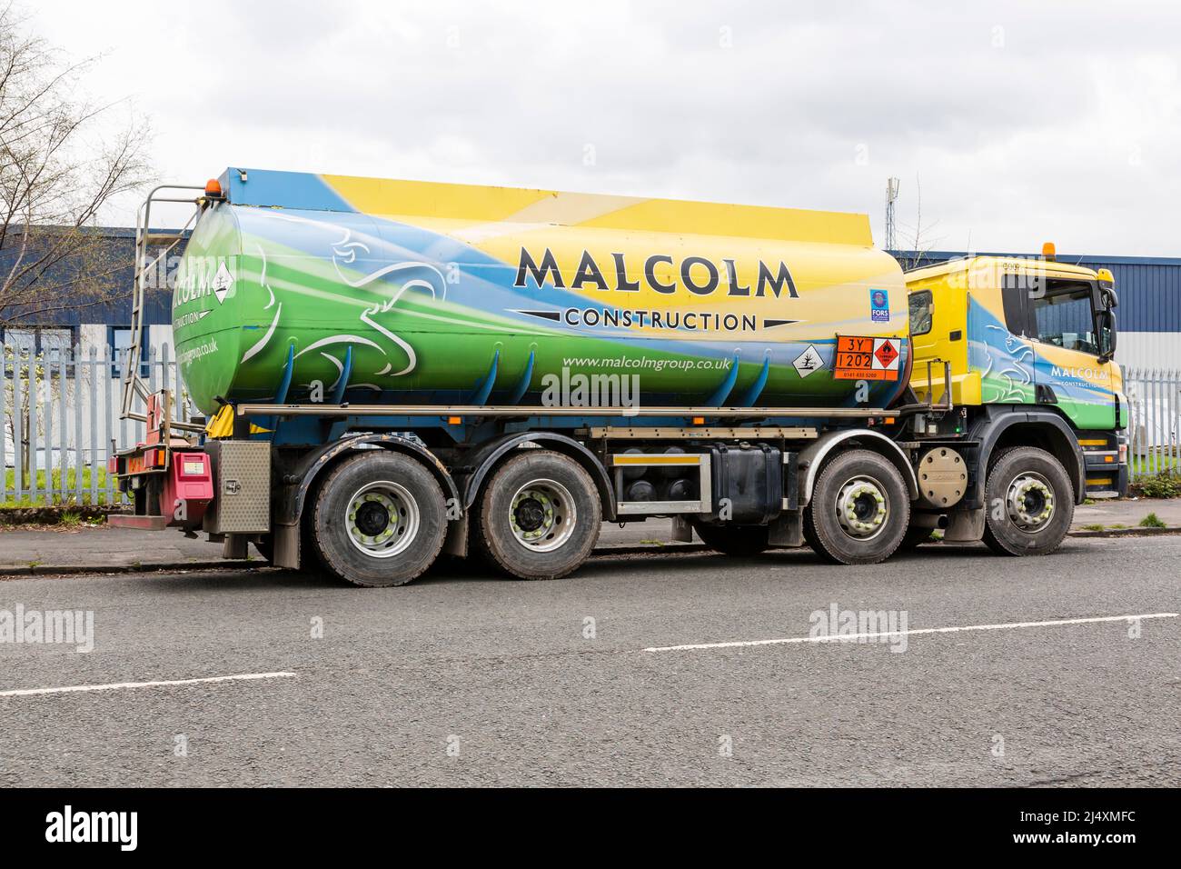 Malcolm Construction diesel tanker, Glasgow, Scotland, UK, Europe Stock ...