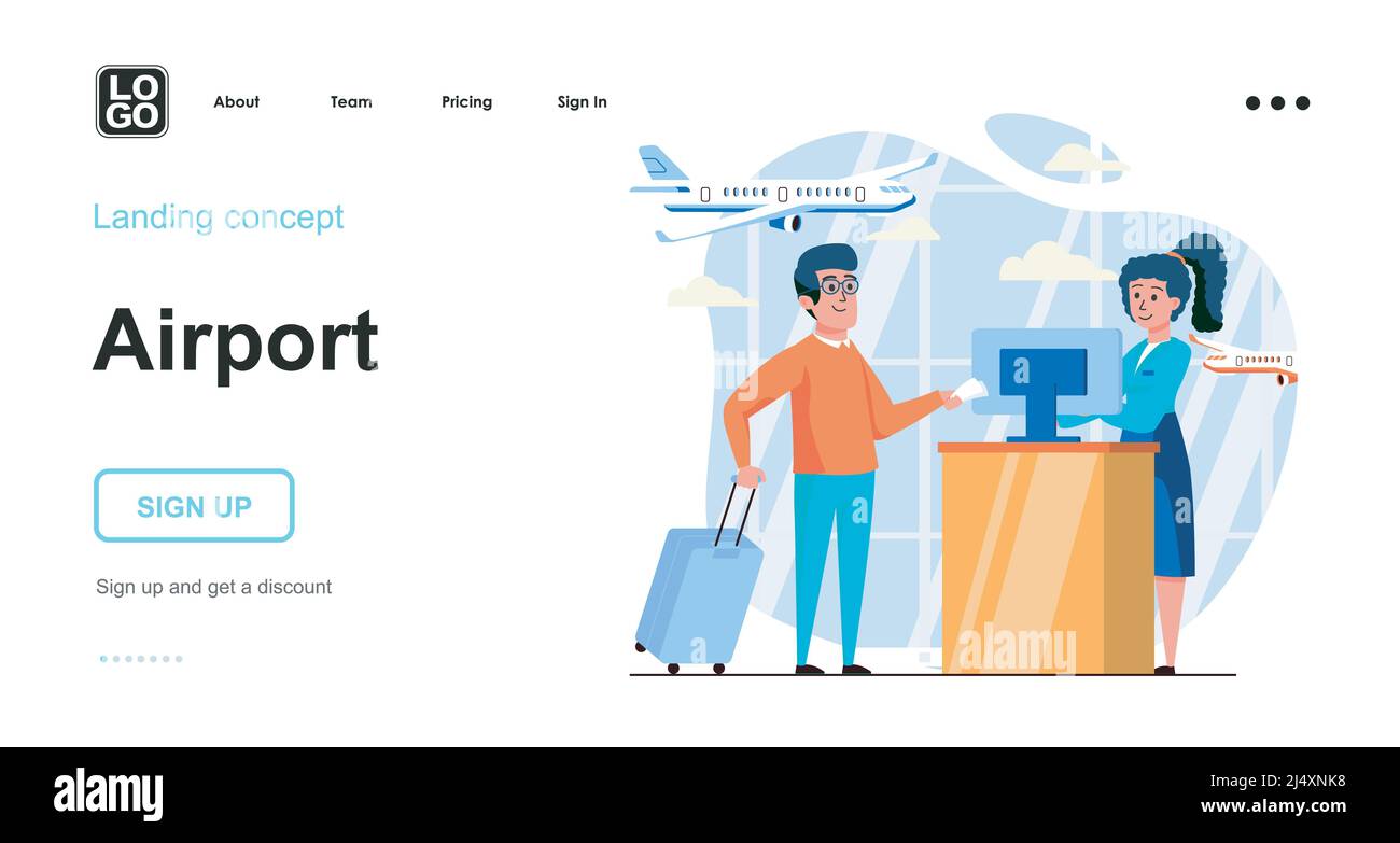 Check In Airport Stock Vector Images - Alamy