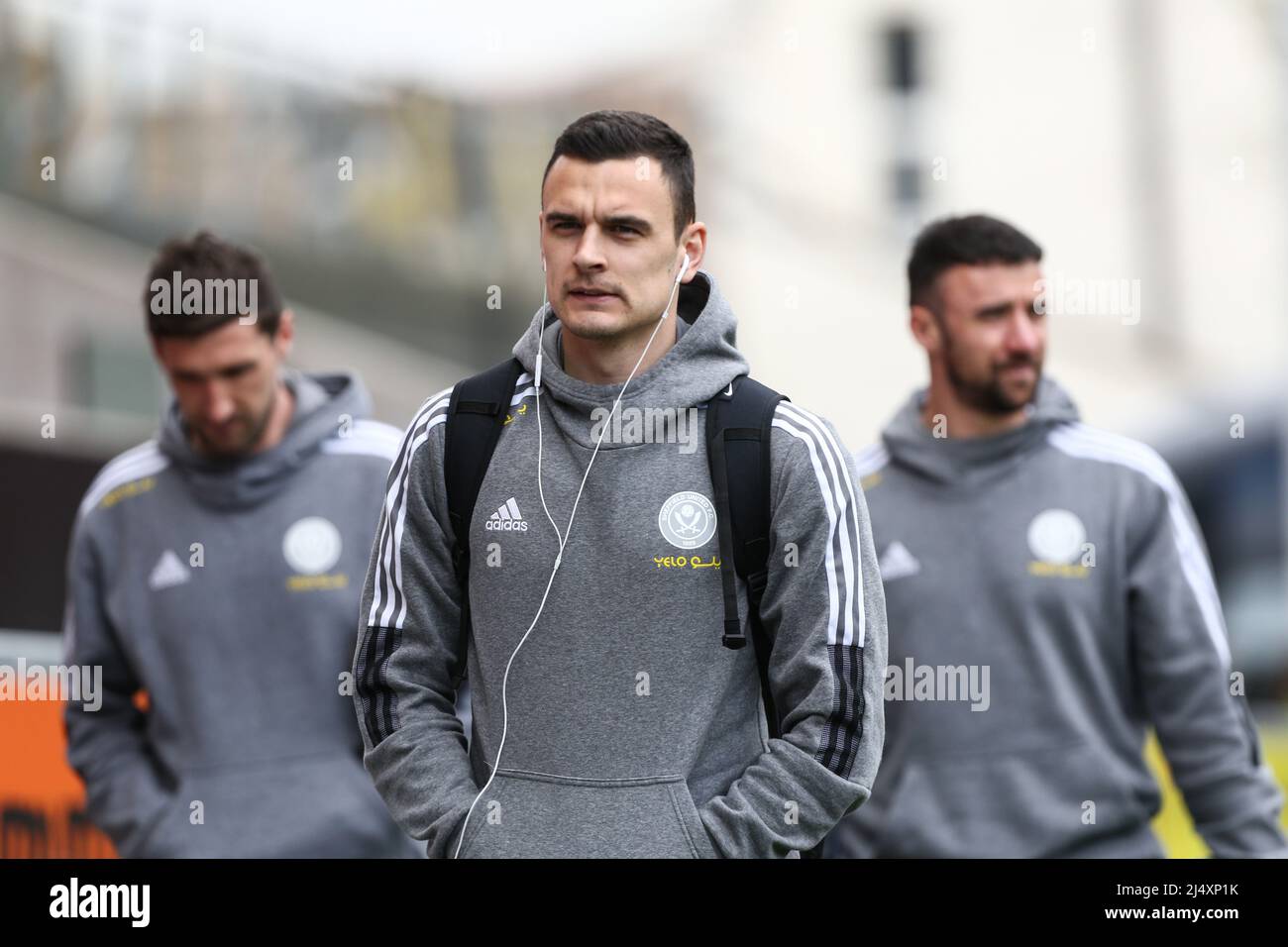 Bristol, UK. 18th Apr, 2022. Filip Uremovic #25 of Sheffield United ...
