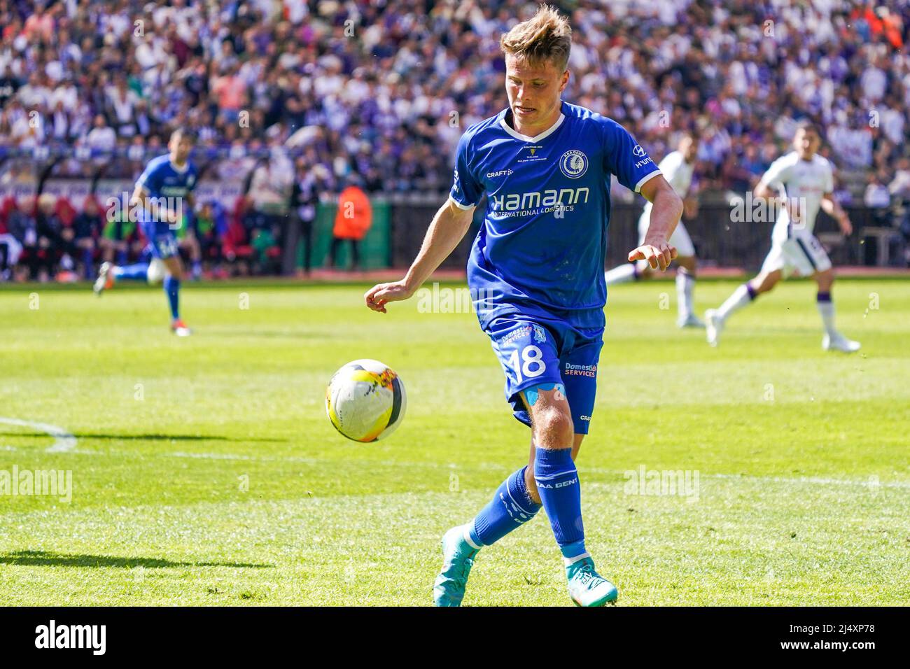 BRUSSEL, BELGIUM - APRIL 18: Matisse Samoise of KAA Gent during the ...