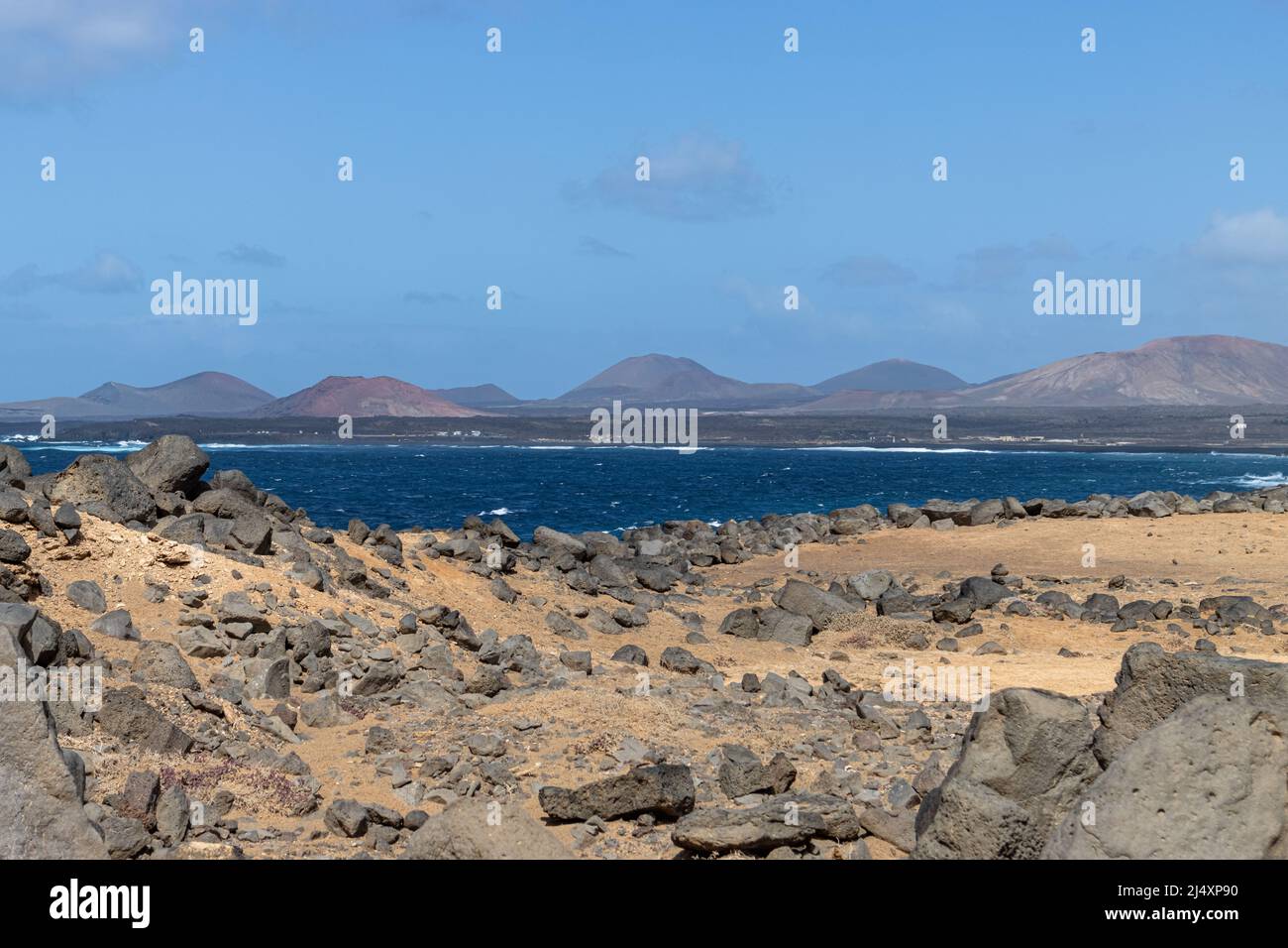 Volcanic island, landscape with beautiful scenery Stock Photo - Alamy