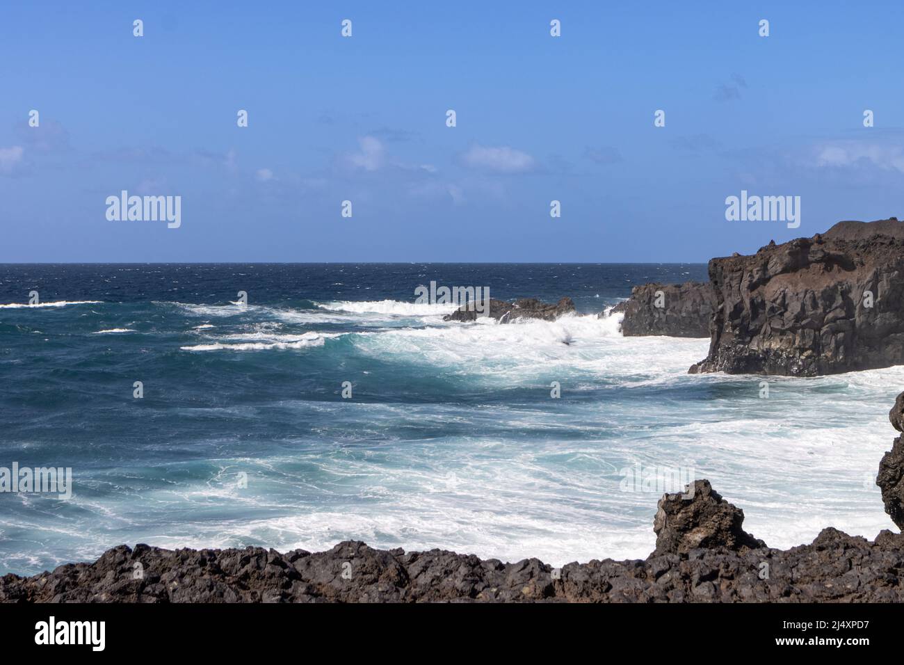 Volcanic island, landscape with beautiful scenery Stock Photo - Alamy