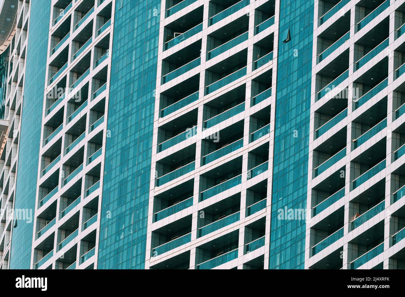 Wall With A Balcony Of New Empty Modern Multi-storey Residential ...