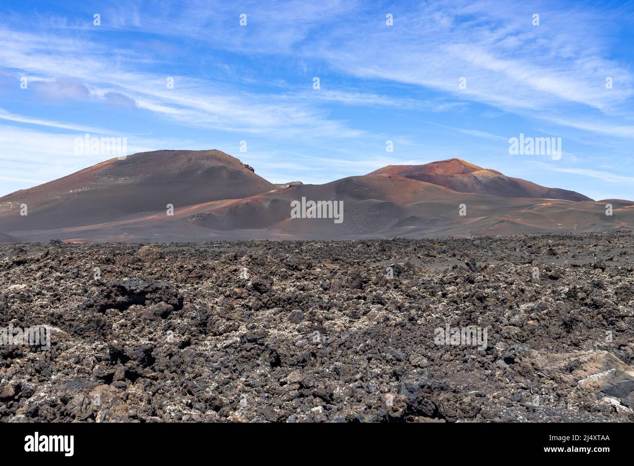 Volcanic island, landscape with beautiful scenery Stock Photo - Alamy