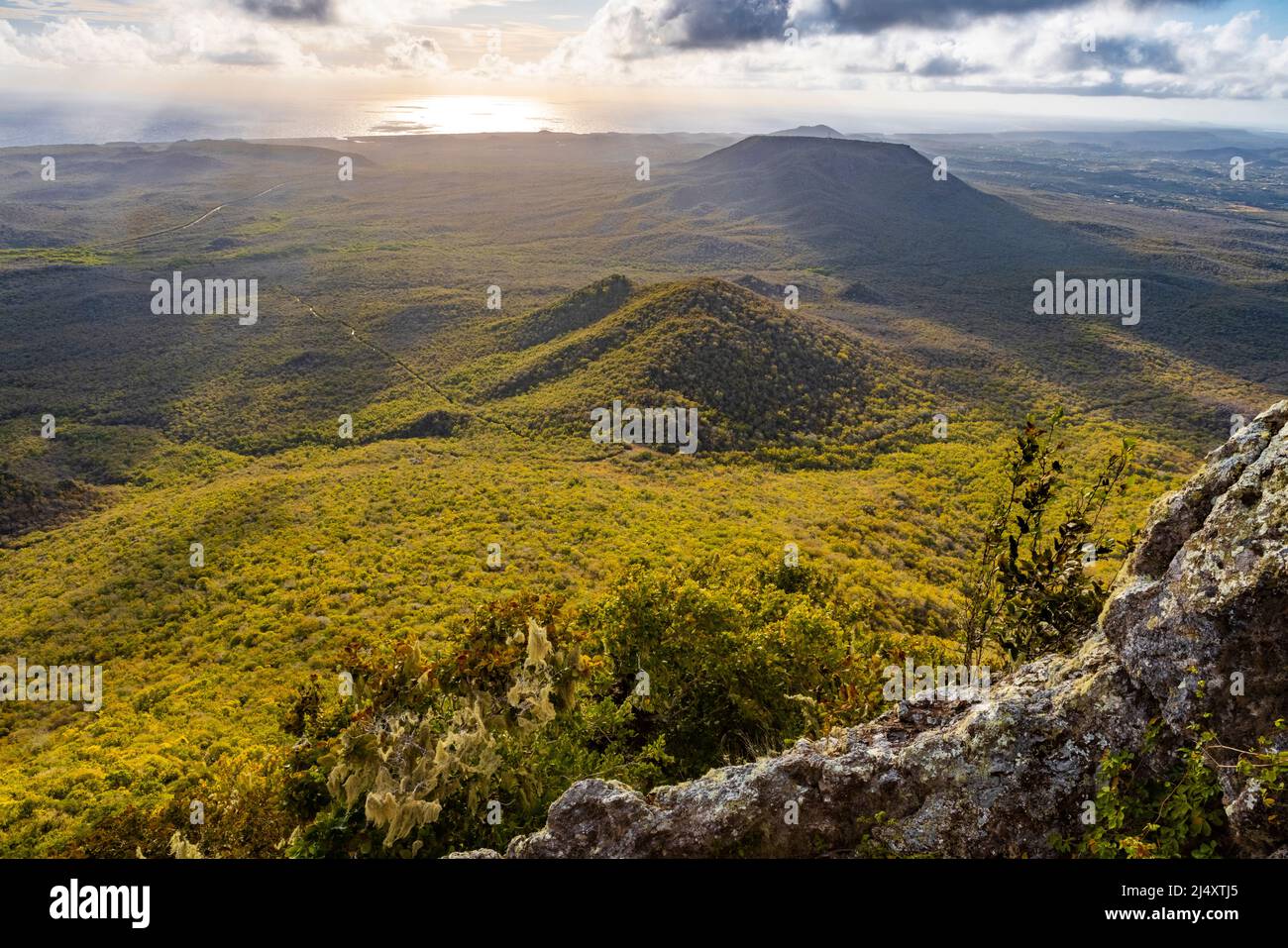 View from Mount Christoffel down to Christoffel National Park on the ...