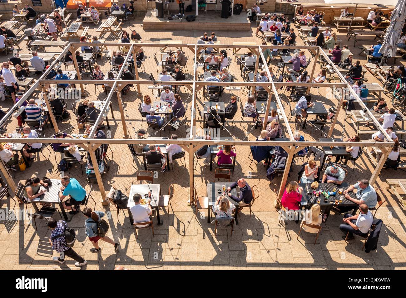 Brighton, April 16th 2022: Record temperatures brought the crowds out ...