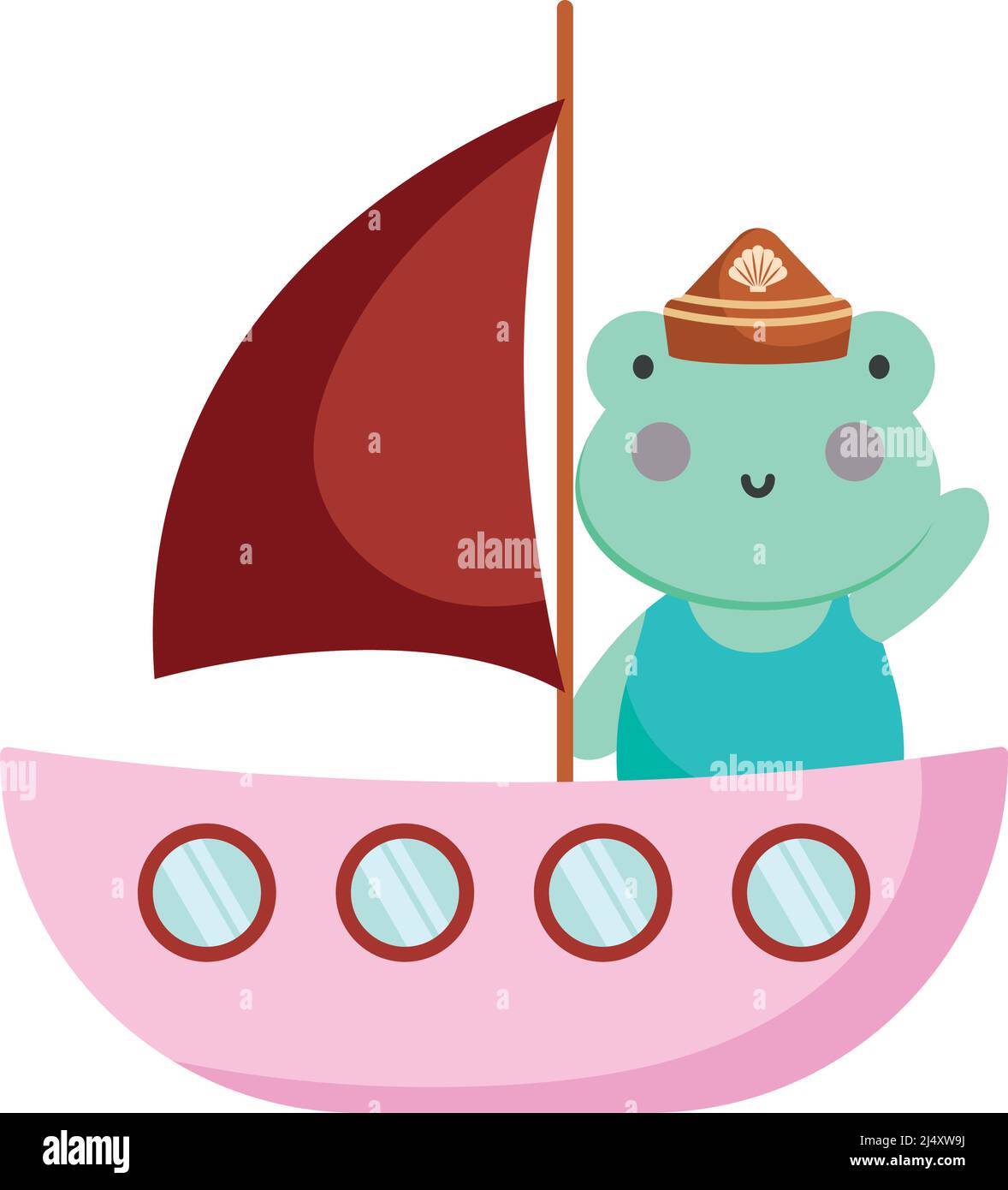 Frog boat ship Stock Vector Images - Alamy