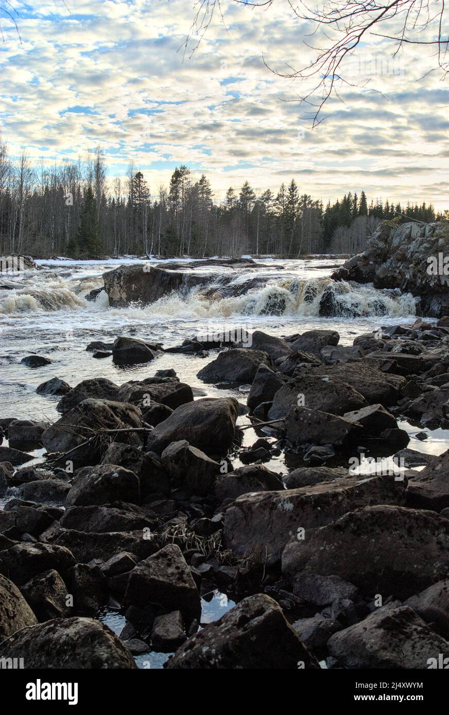 Beautiful waterfall on nature background hi-res stock photography and ...