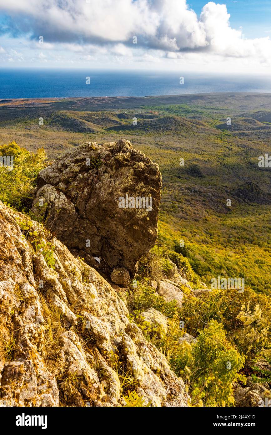 View from Mount Christoffel down to Christoffel National Park on the ...