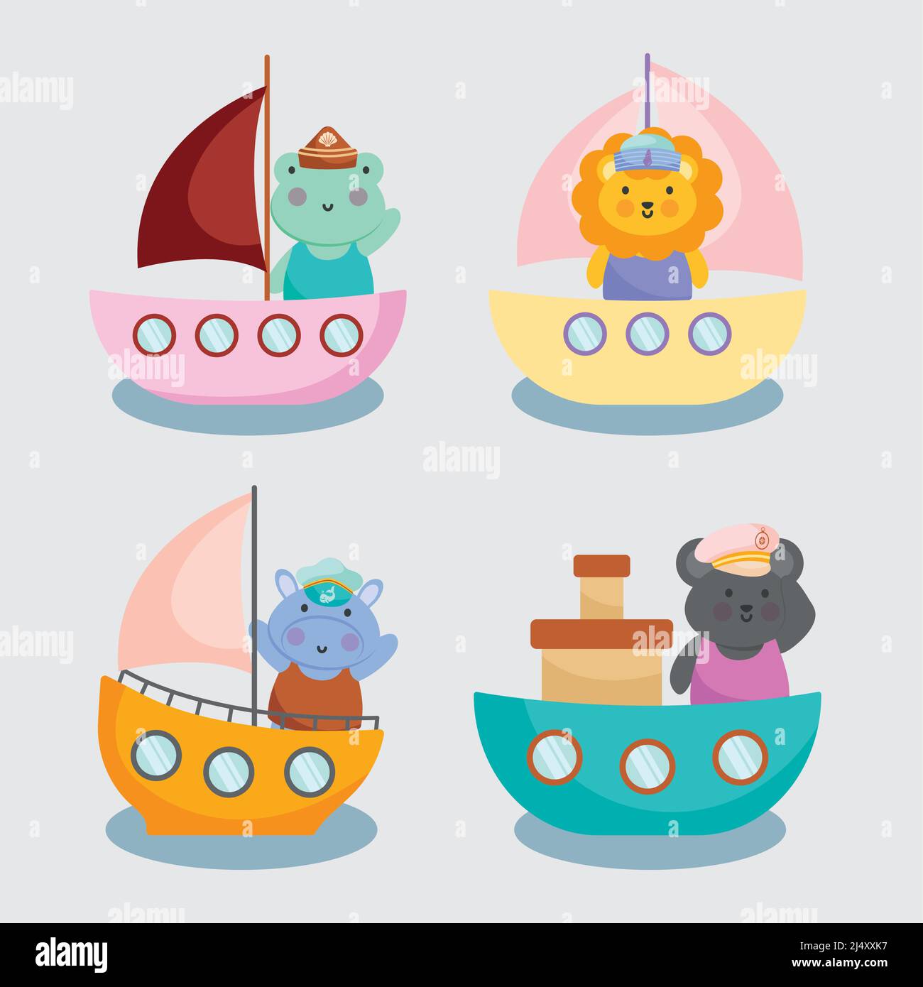 Ships character Stock Vector Images - Alamy