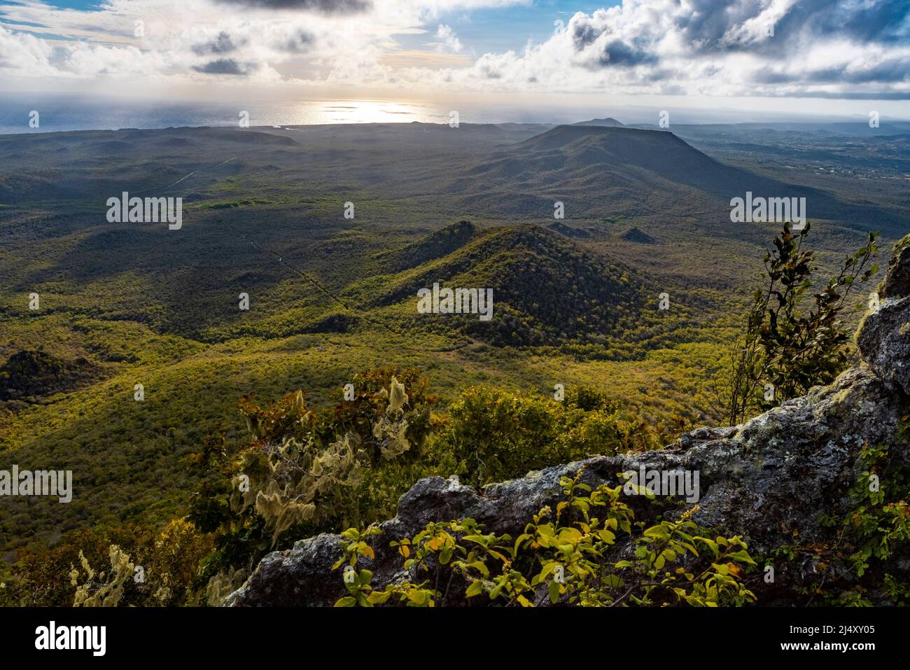 View from Mount Christoffel down to Christoffel National Park on the ...