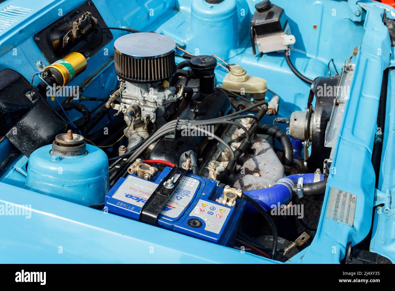 Ford Fiesta engine. Super & Classic Car Sunday 2022 Stock Photo - Alamy