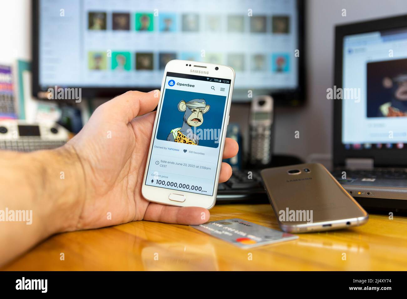 Belgrade, Serbia - April 15, 2022: The most expensive Bored Ape NFT ...