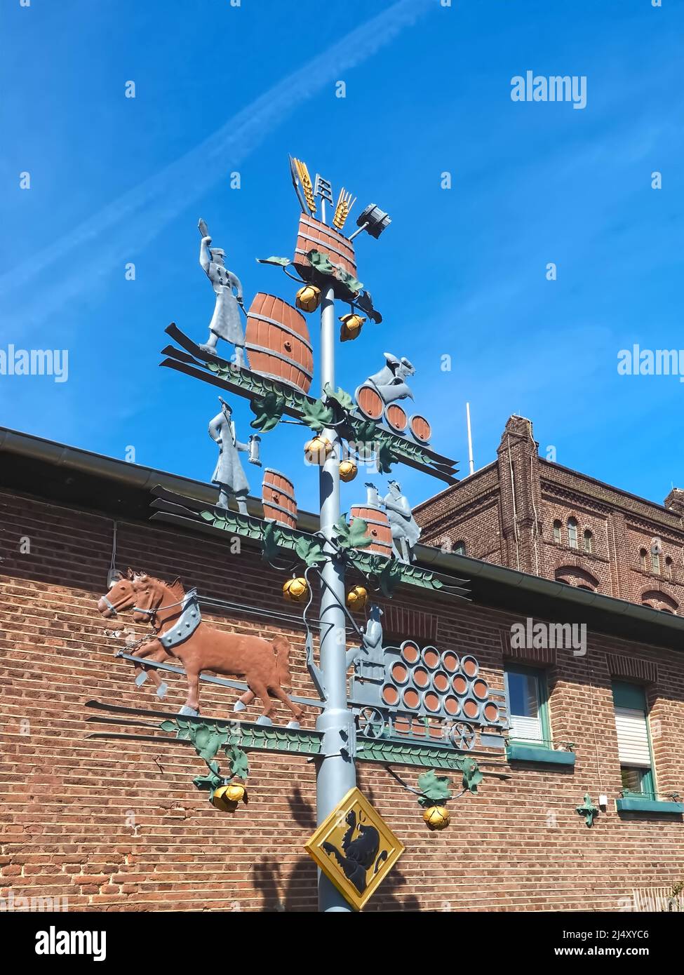 Mast of the Bolten beer brewery in Korschenbroich Neersbroich in ...