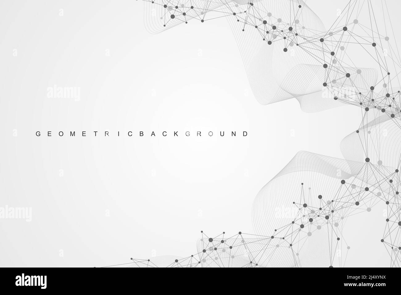 Geometric Abstract Background With Connected Lines And Dots