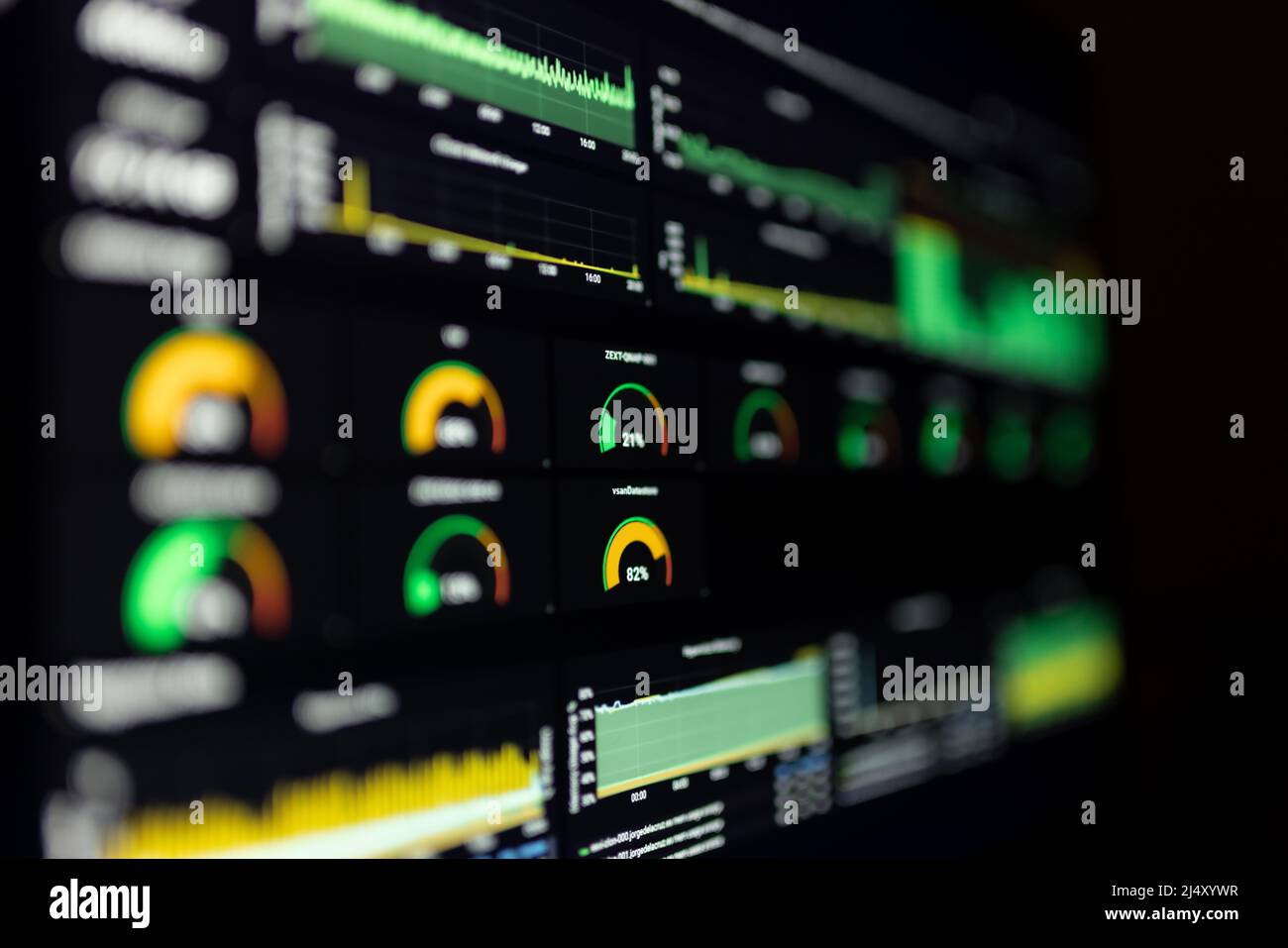 Graphic chart of computer technology machines on a screen Stock Photo ...