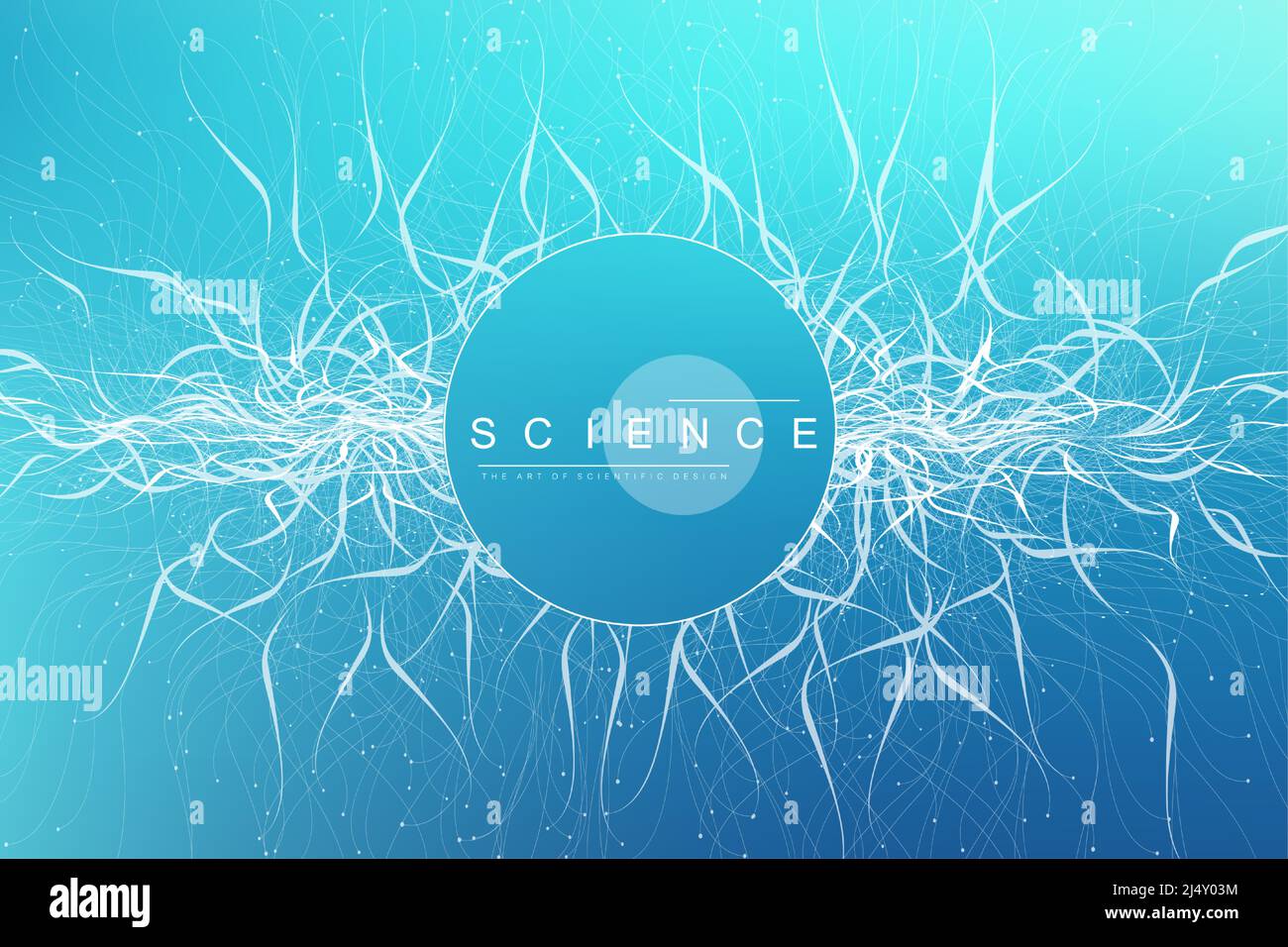 Big genomic data visualization vector illustration. Genome sequence map ...