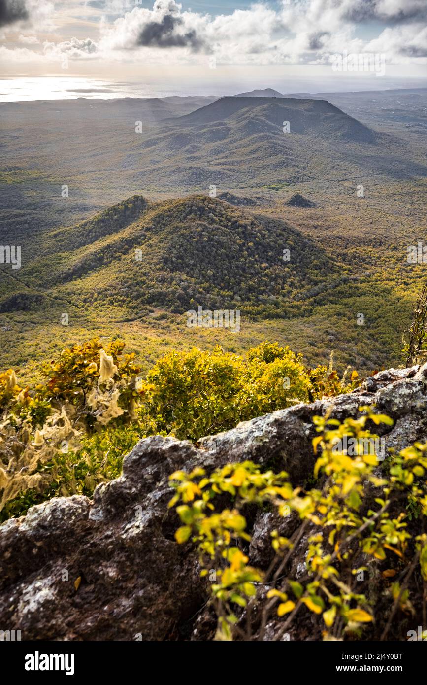 View from Mount Christoffel down to Christoffel National Park on the ...