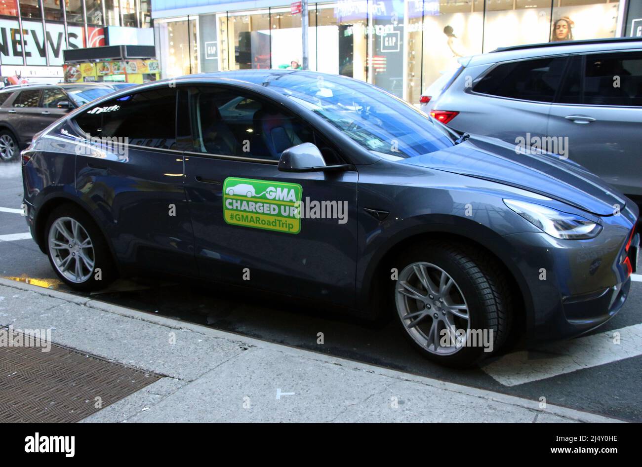 New York, NY, USA. 18th Apr, 2022. GMA Charged Up car spring break road ...
