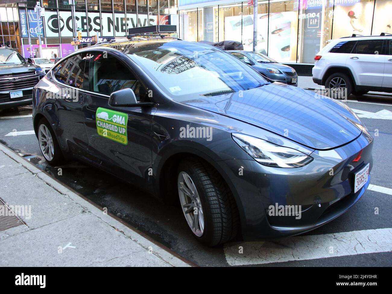 New York, NY, USA. 18th Apr, 2022. GMA Charged Up car spring break road ...