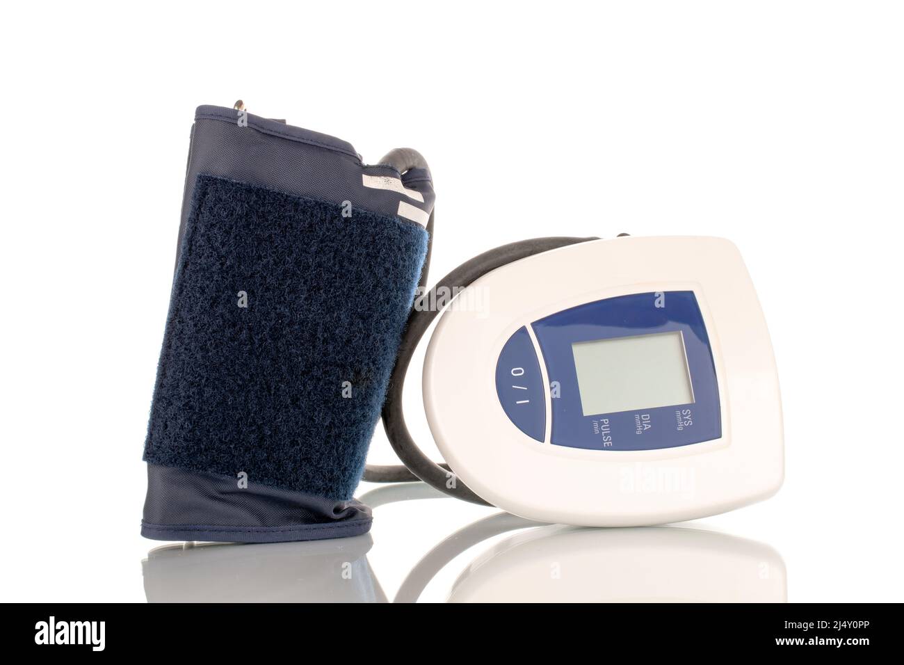 One medical tonometer, macro, isolated on a white background Stock ...