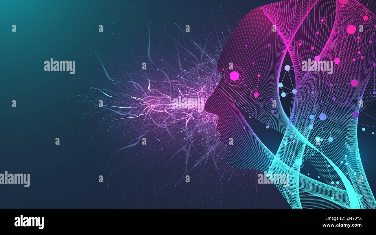 Artificial intelligence concept. Machine Learning. Digital Brain. Neural Networks and Learning ...