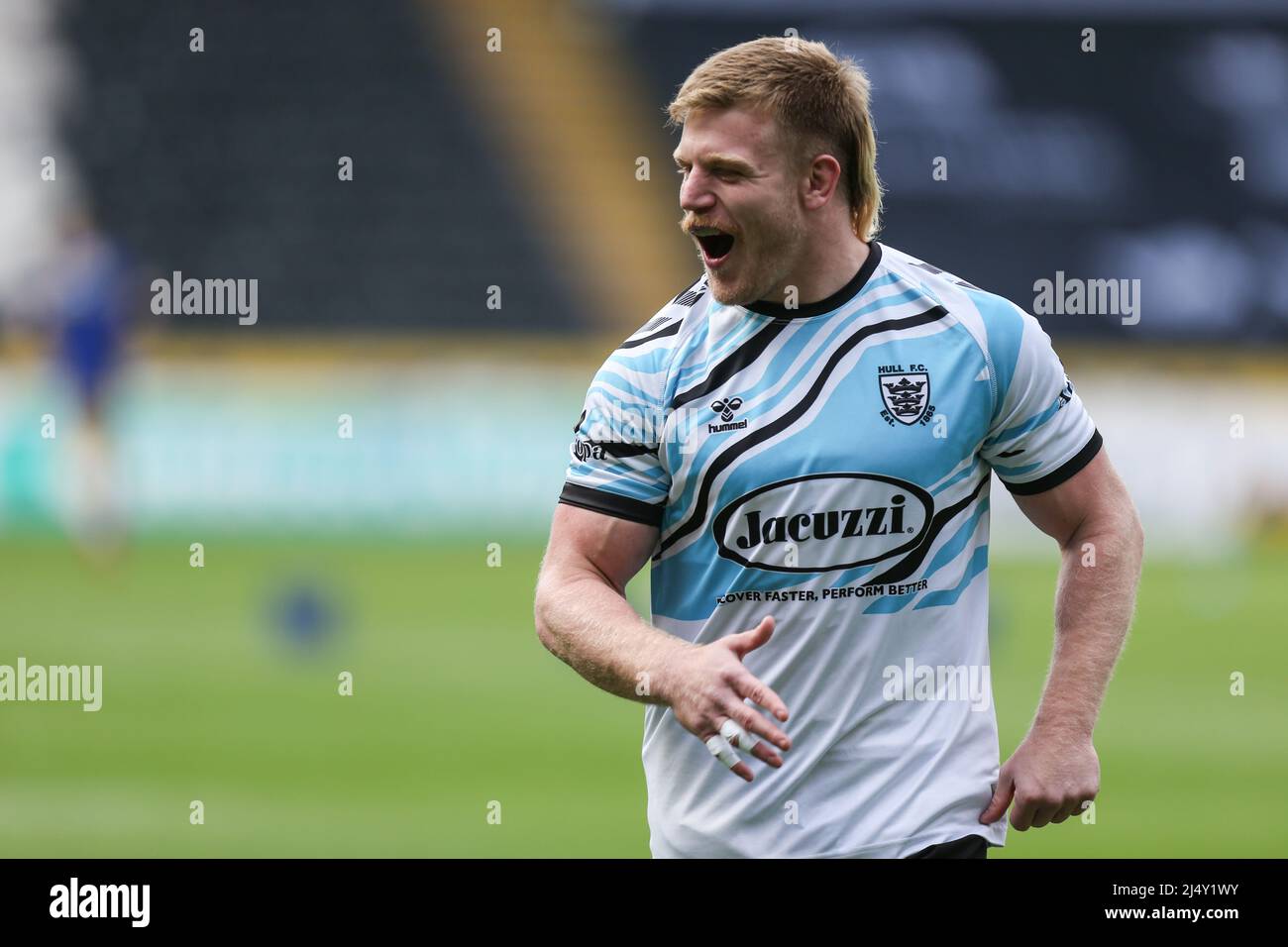 Brad Fash #17 of Hull FC during pre-game warm up Stock Photo - Alamy