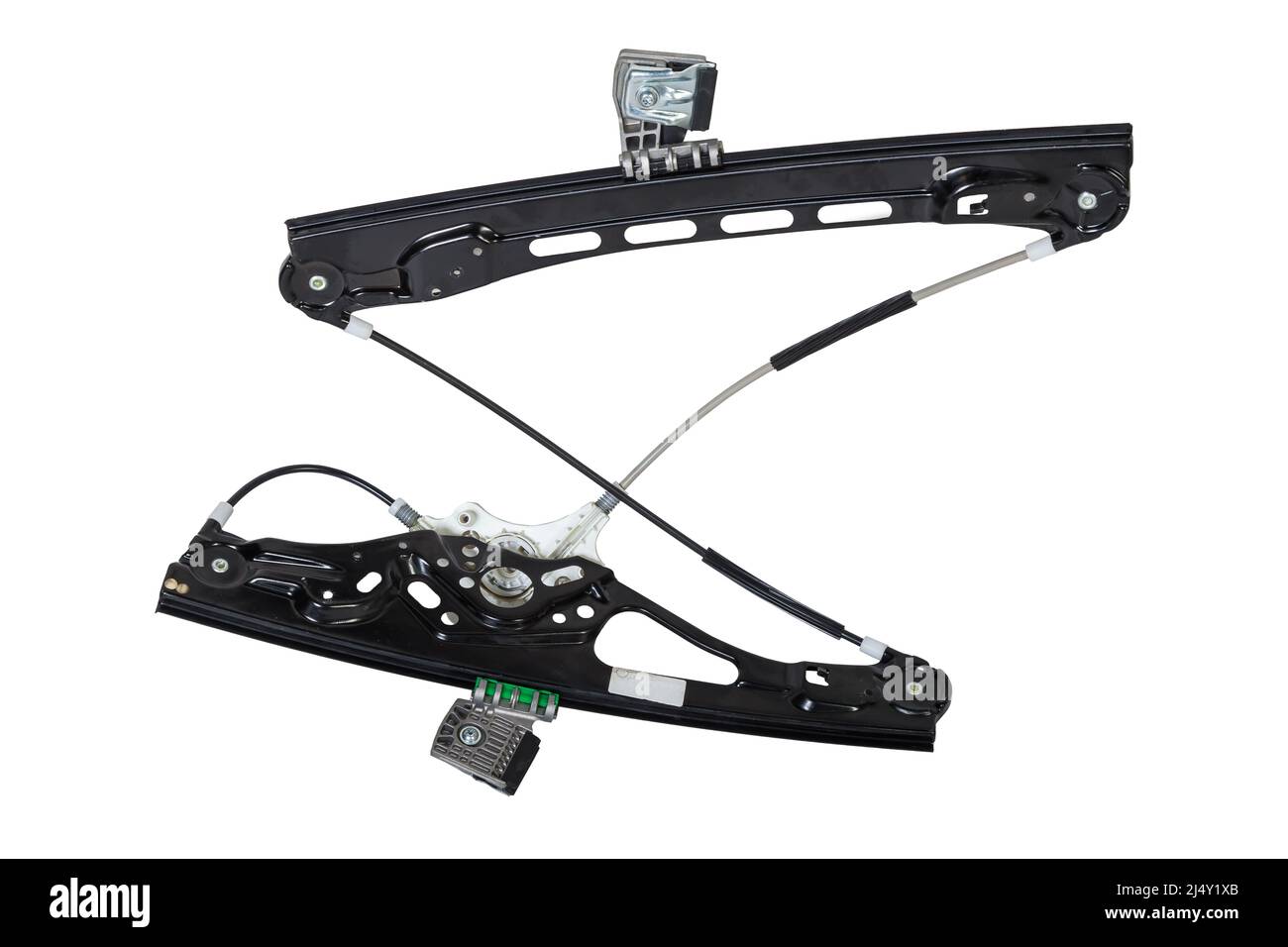 Electric window mechanism motor for a car on a white isolated ...