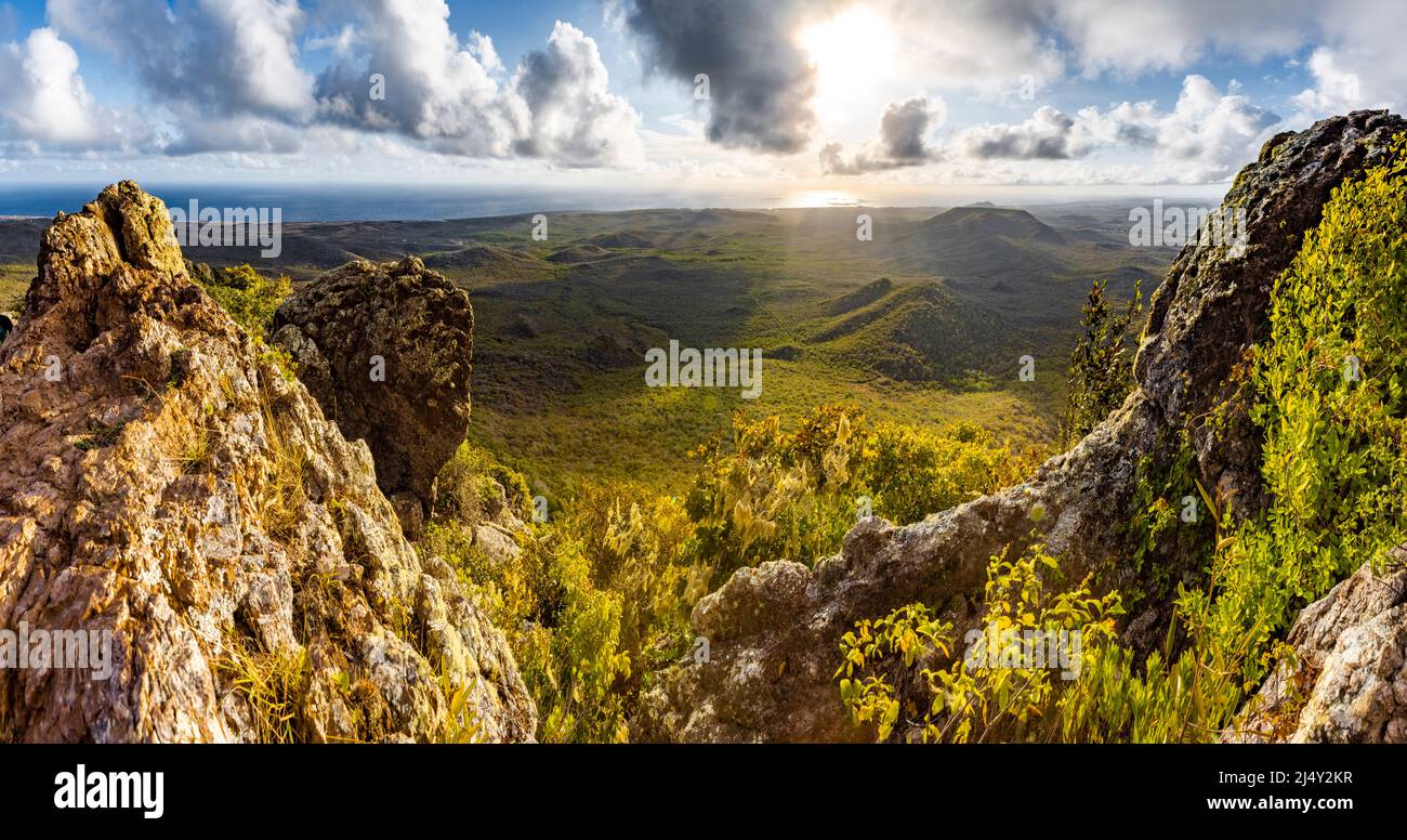 View from Mount Christoffel down to Christoffel National Park on the ...
