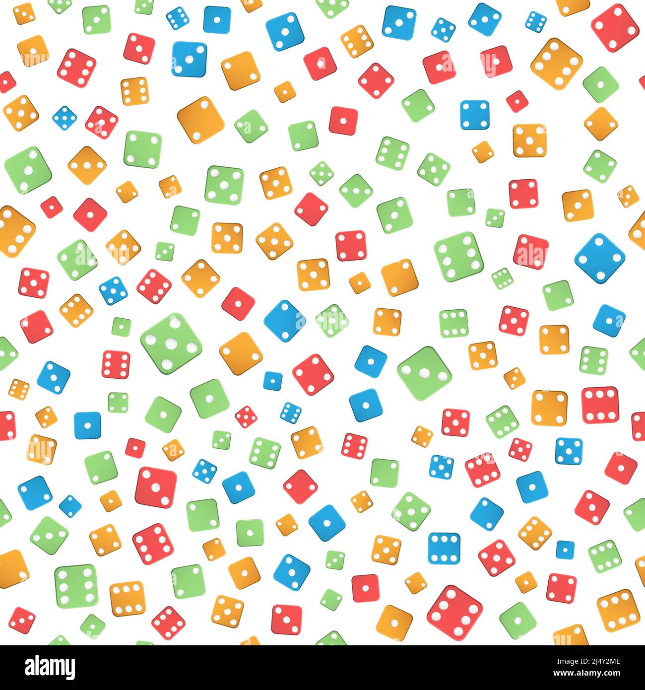 Seamless pattern of multicolored cubes with numbers from dots ...