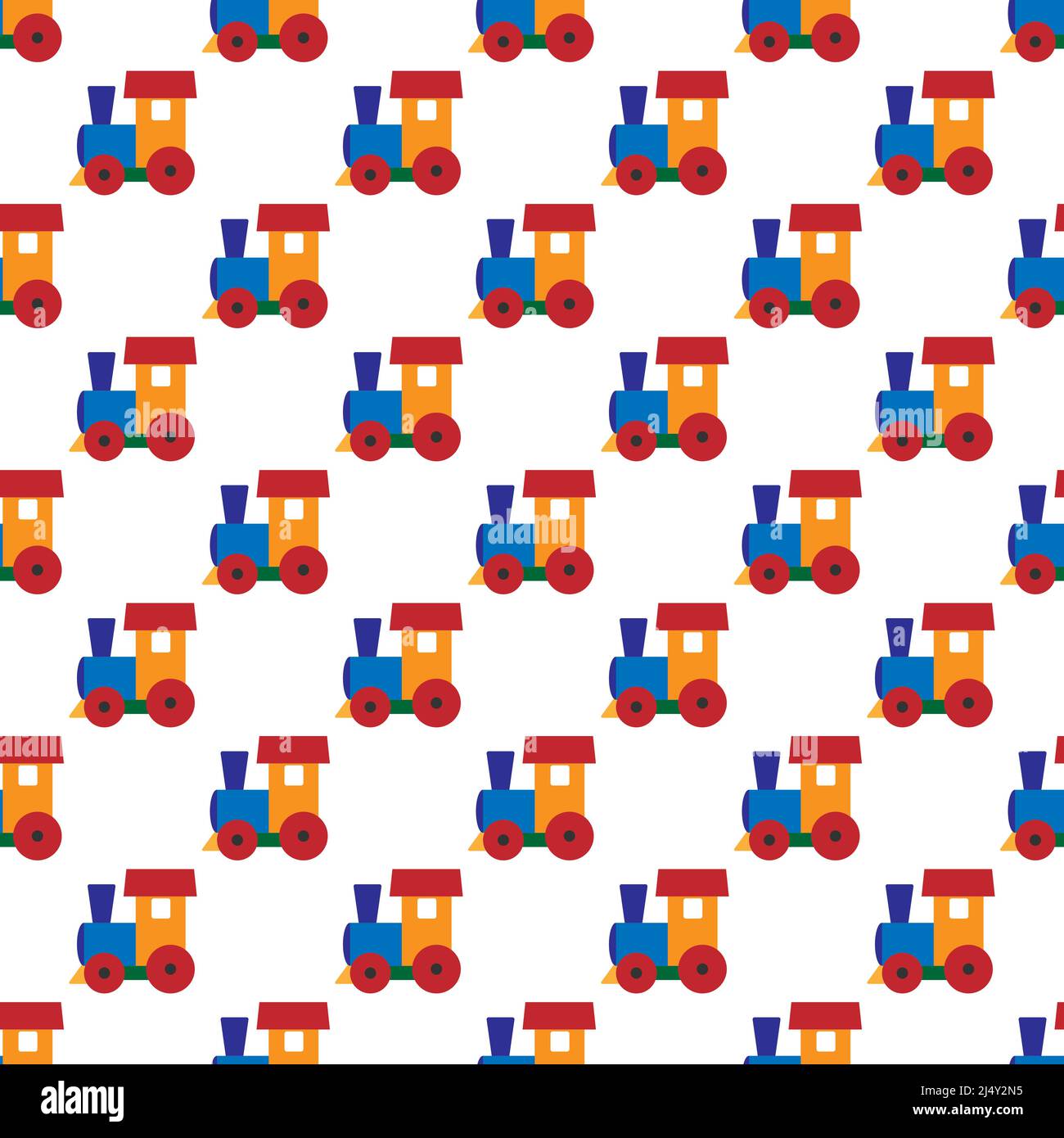 Children's train pattern. Illustration for texture, textiles and ...