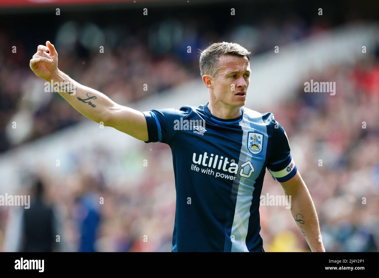 Middlesbrough, UK. 18th Apr, 2022. Jonathan Hogg #6 of Huddersfield ...