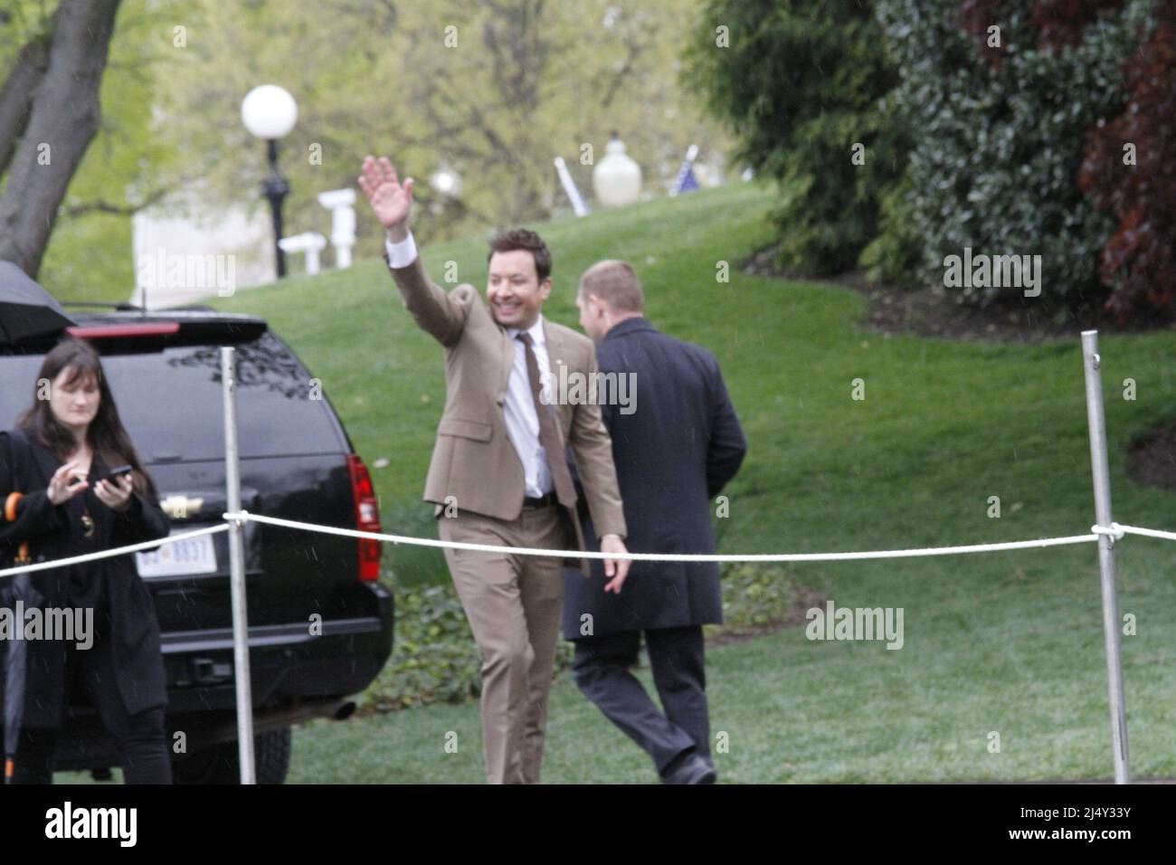 April 18, 2022, Washington DC, USA: (NEW) Jimmy Fallon and Sofia Carson ...