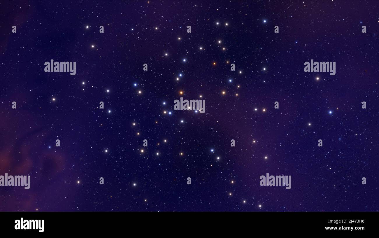 Billions stars in night sky, cluster of stars and galaxies, cosmic ...