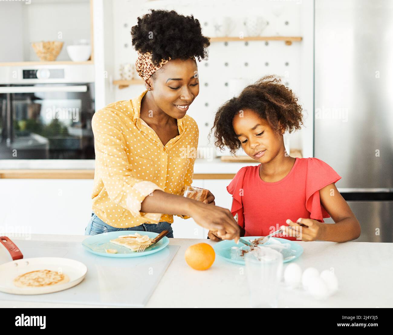 Black Child Eating Breakfast