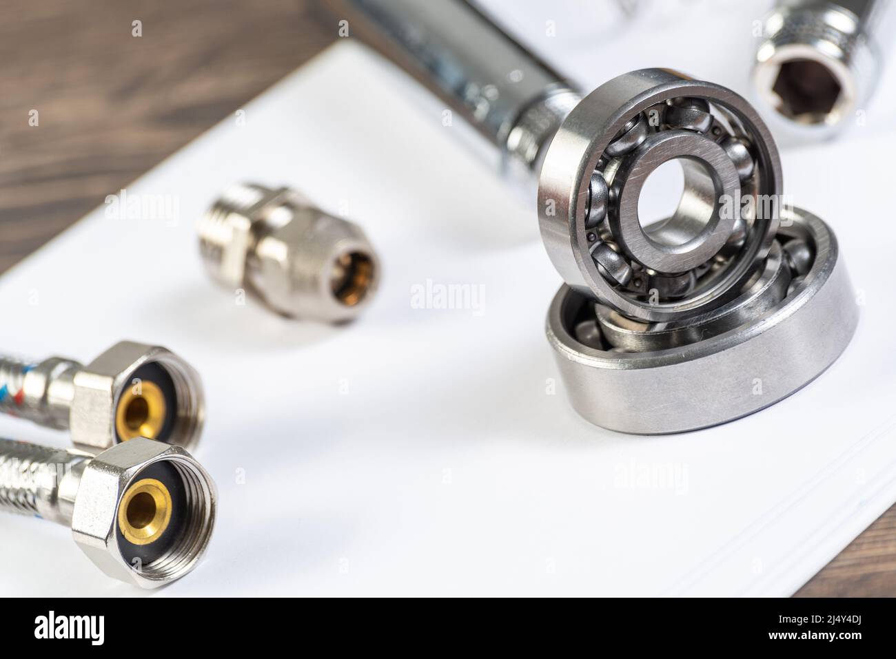 Plumbing pipeline and ball bearings Stock Photo - Alamy