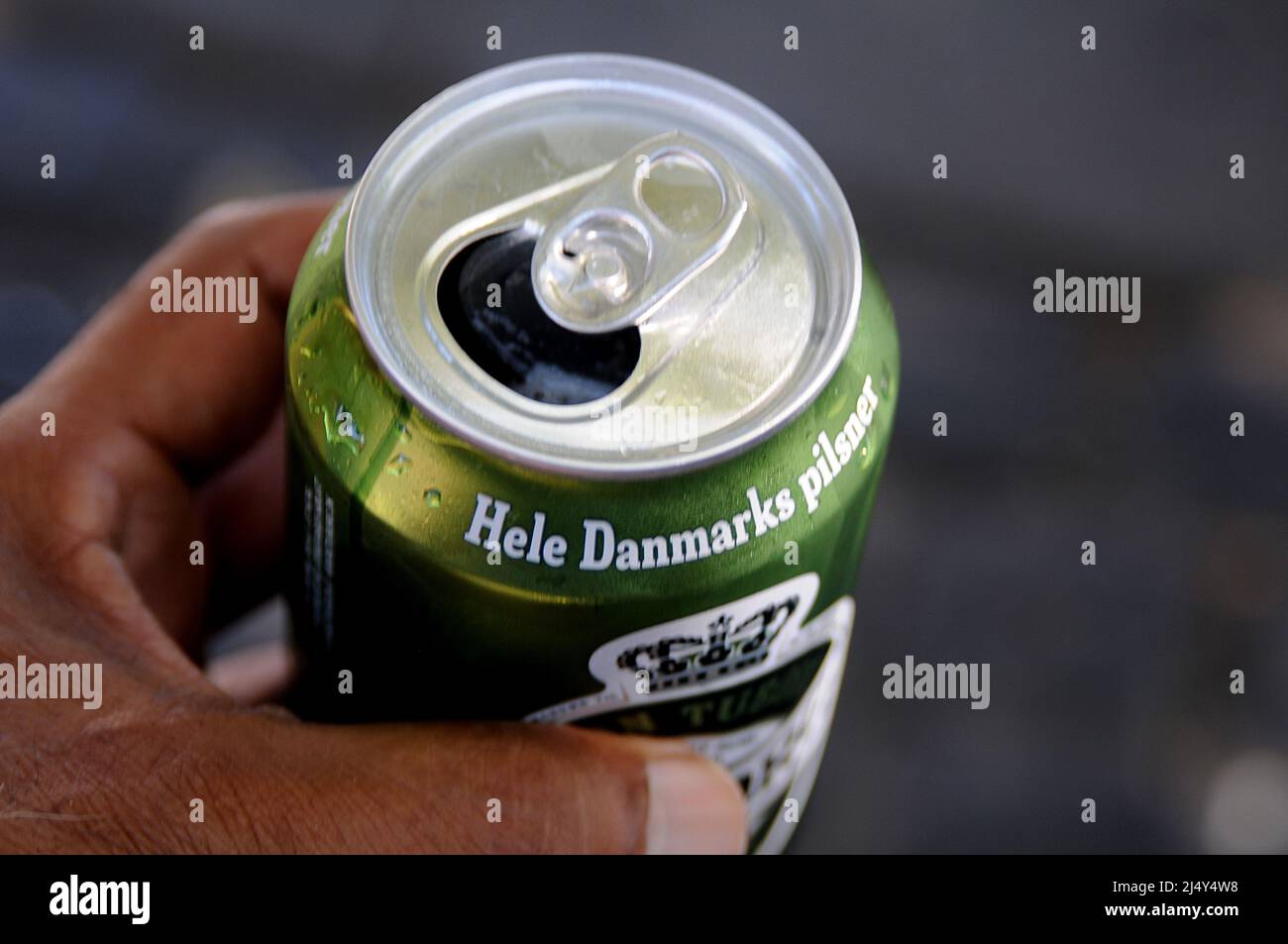 Copenhagen/Denmark 26.JULY 2018 People enjoy cold turborg bear in ...