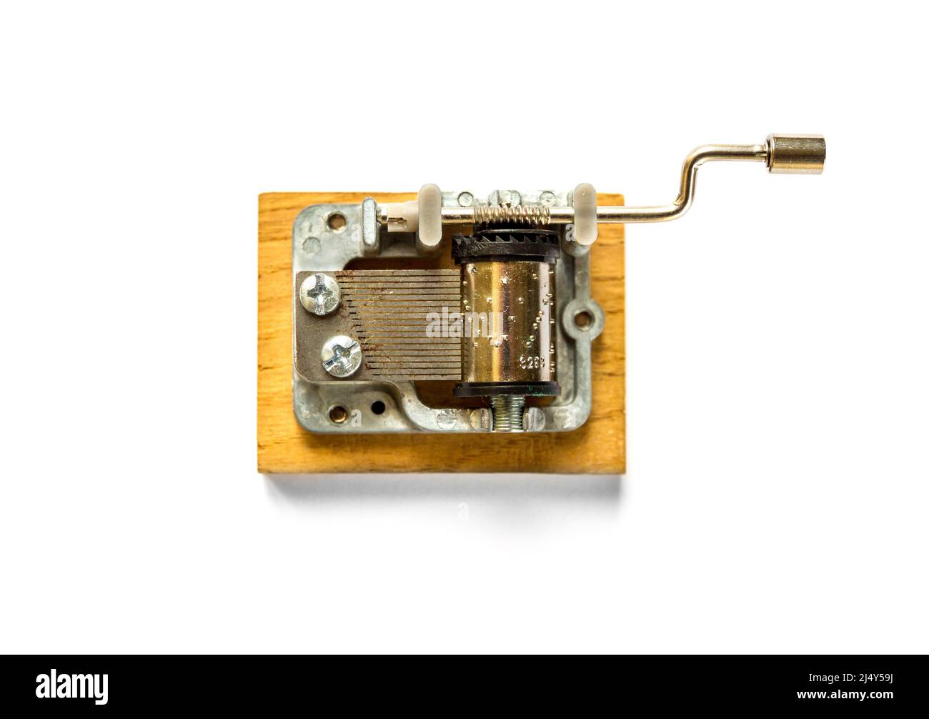 Traditional music box isolated on white background Stock Photo - Alamy