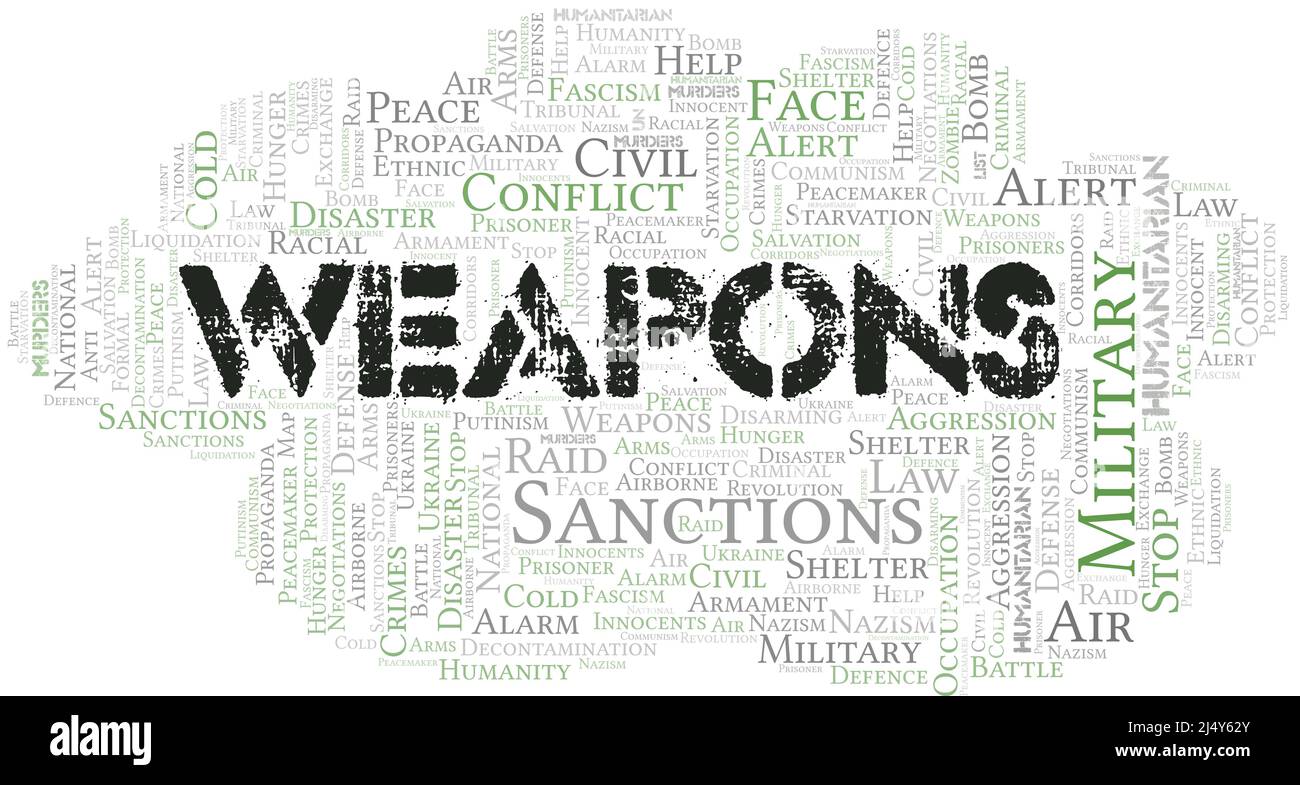 Weapons word cloud. Vector made with text only Stock Vector Image & Art ...