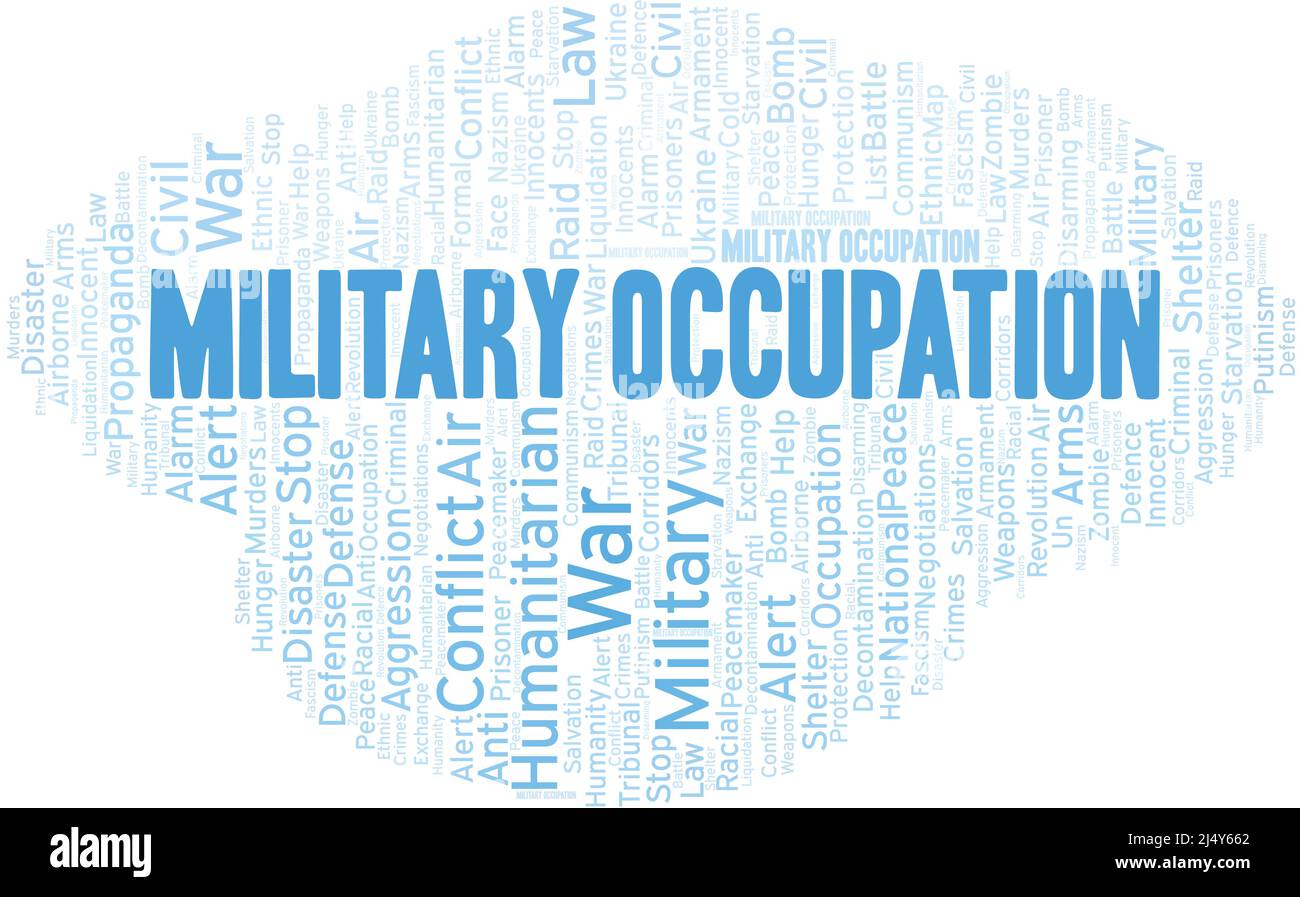 Military Occupation word cloud. Vector made with text only Stock Vector ...