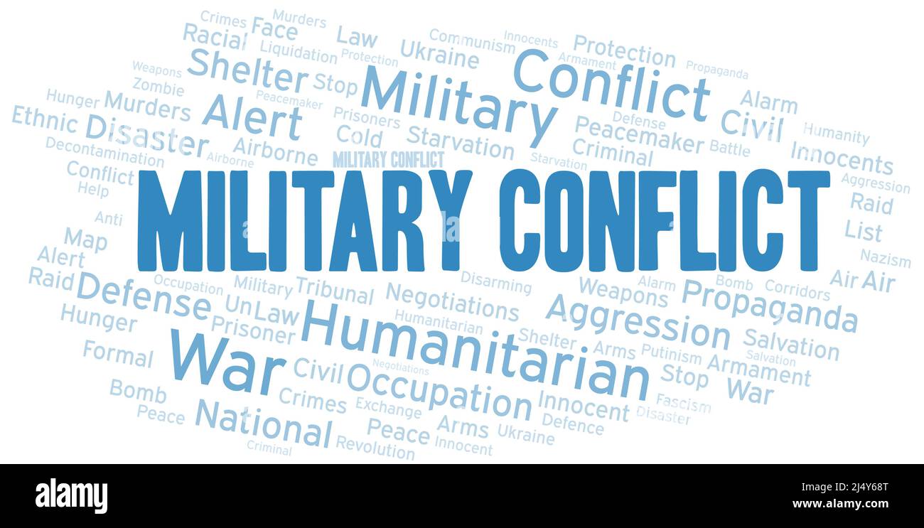Military Conflict word cloud. Vector made with text only Stock Vector ...