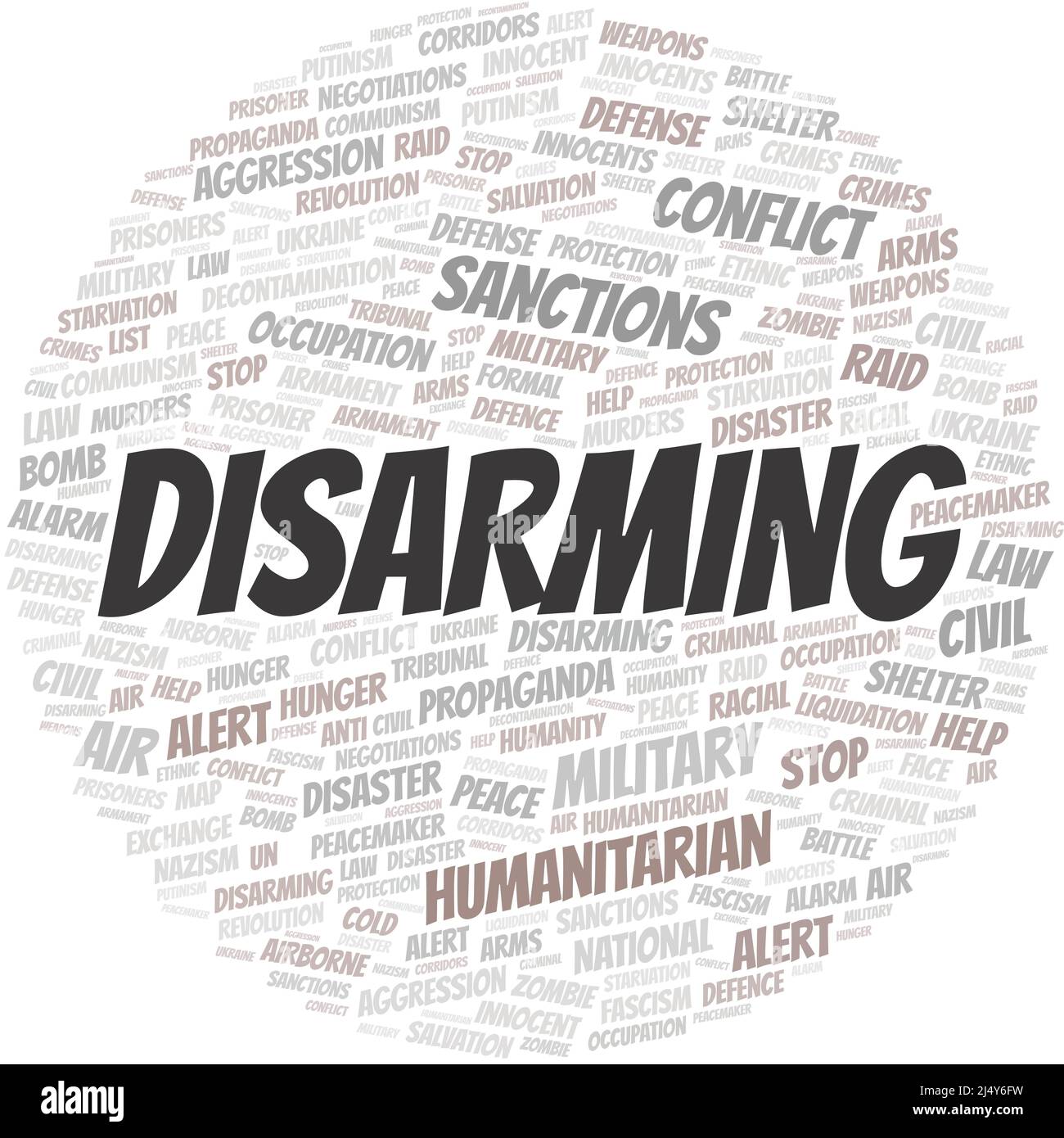 Disarming word cloud. Vector made with text only Stock Vector Image ...