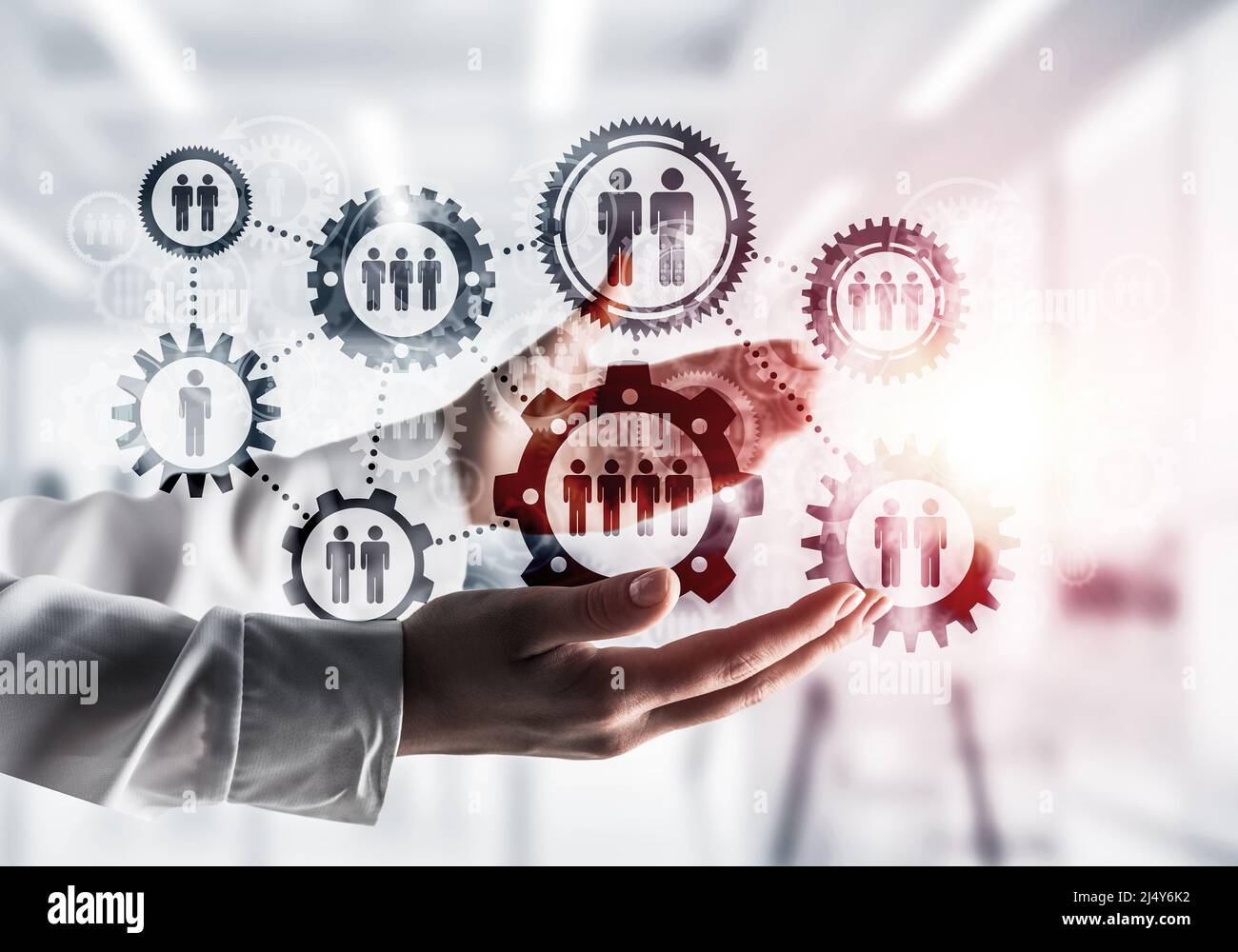 Cogwheels and gears mechanism as social communication concept Stock ...