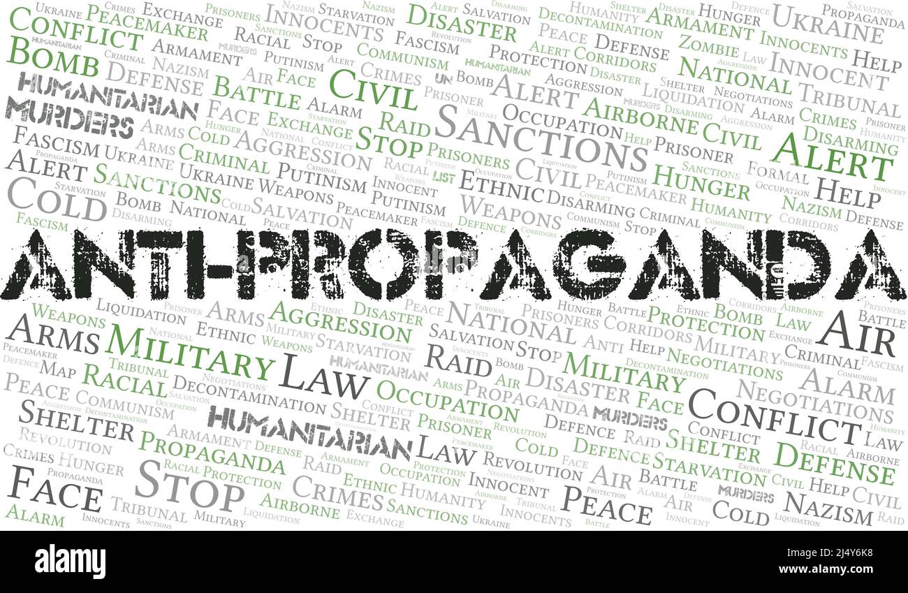 Anti-Propaganda word cloud. Vector made with text only Stock Vector ...