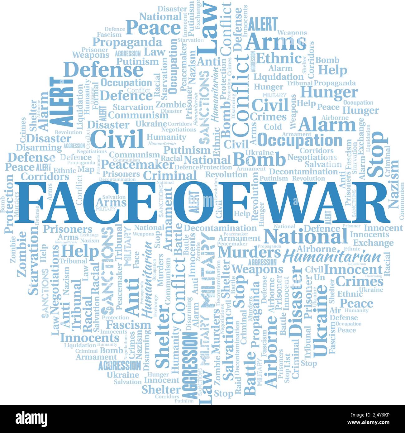 Face Of War word cloud. Vector made with text only Stock Vector Image ...